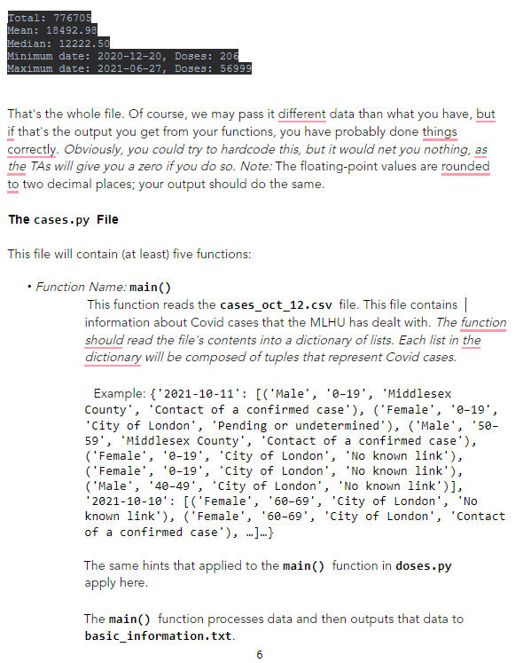 You need to create three program files: doses.py; | Chegg.com