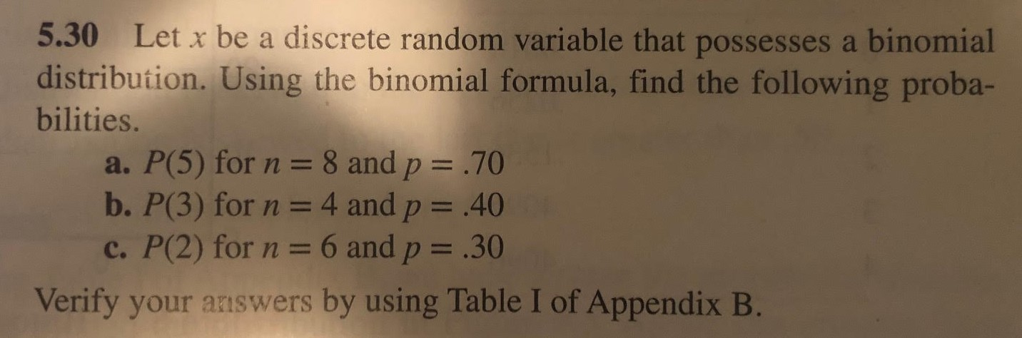 Solved 5.30 Let x be a discrete random variable that | Chegg.com