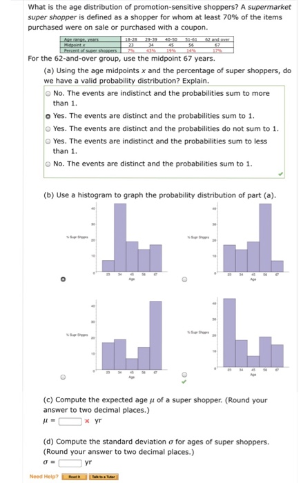 Solved What is the age distribution of promotion-sensitive | Chegg.com