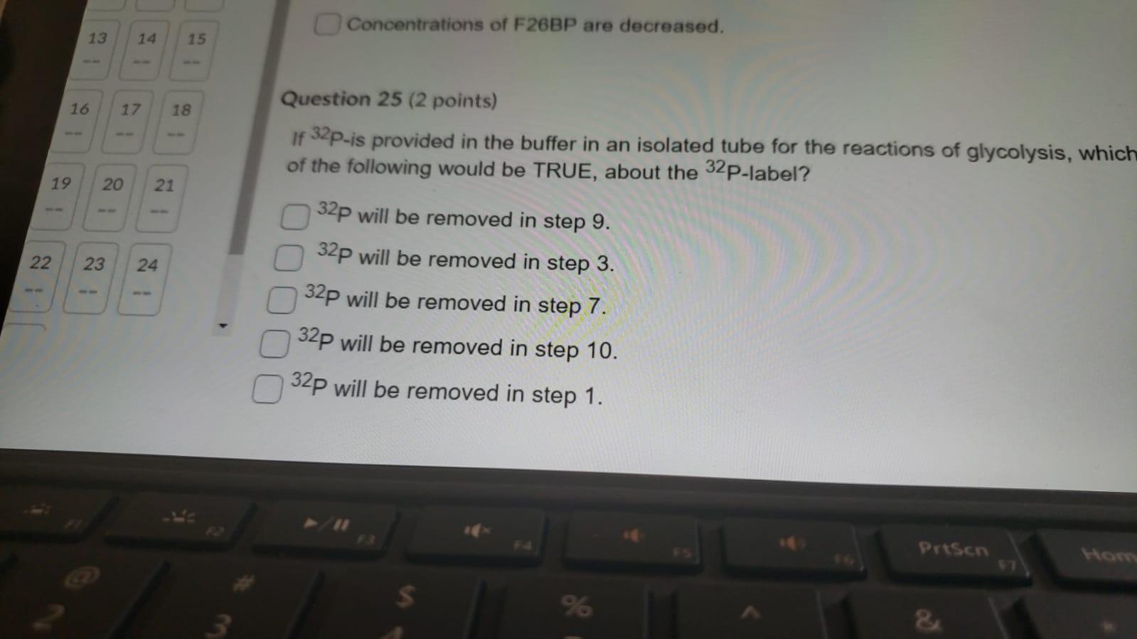 Concentrations of F26BP are decreased. 13 14 15 16 17 | Chegg.com