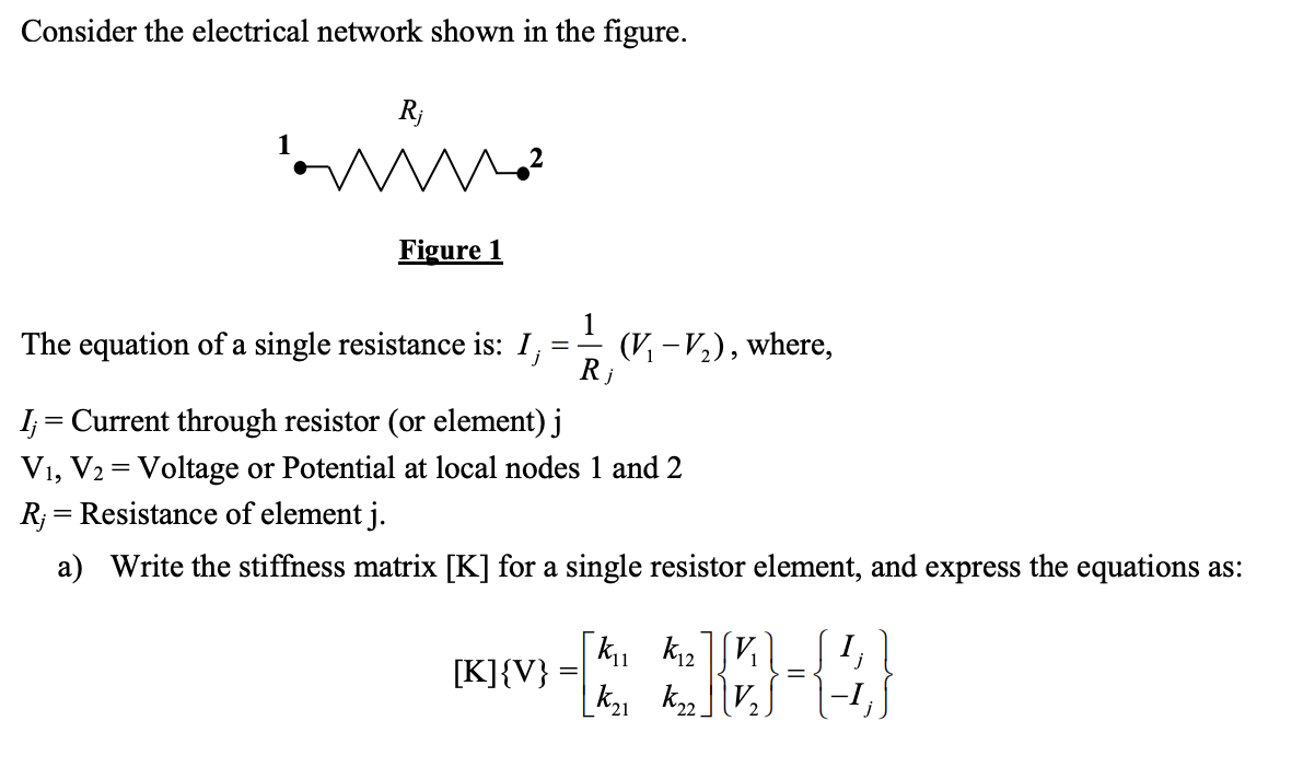 Solved Consider the electrical network shown in the figure. | Chegg.com