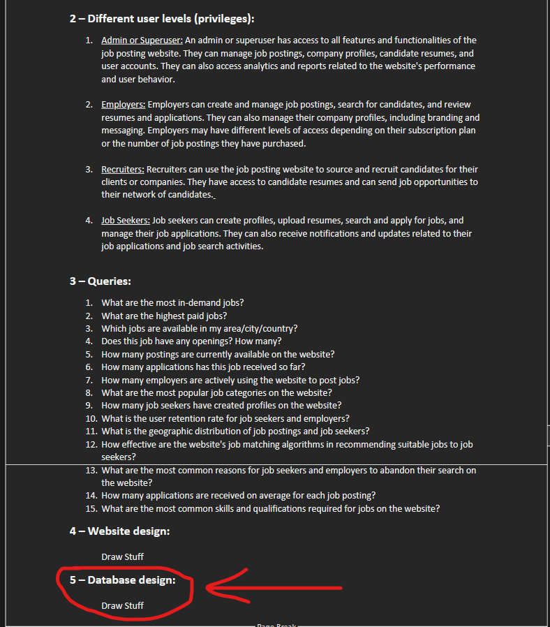 Solved Project Proposal for a Job Posting Website 1 - Topic, | Chegg.com