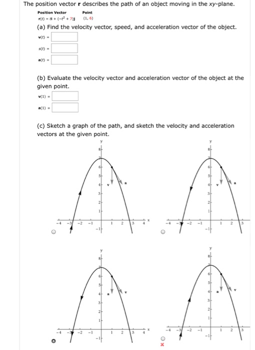 Solved The position vector r describes the path of an object | Chegg.com Solved The position vector r describes the path of an object | Chegg.com