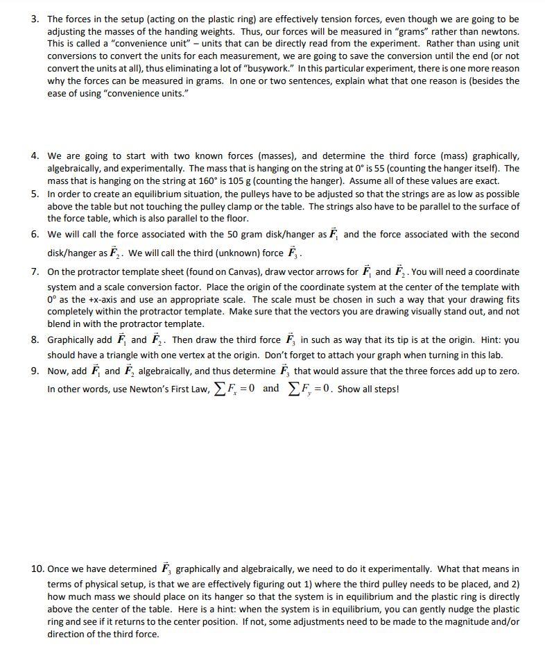 Solved To experimentally verify the vector nature of force. | Chegg.com