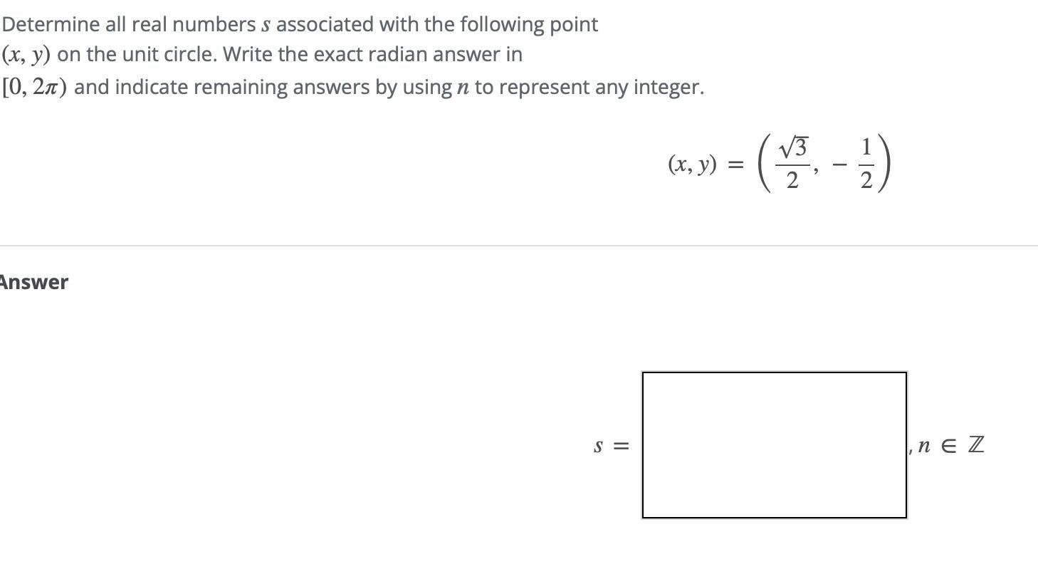 Solved Determine all real numbers s associated with the | Chegg.com