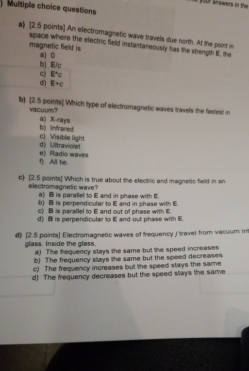 Solved yur answers in the Multiple choice questions a) 12.5 | Chegg.com