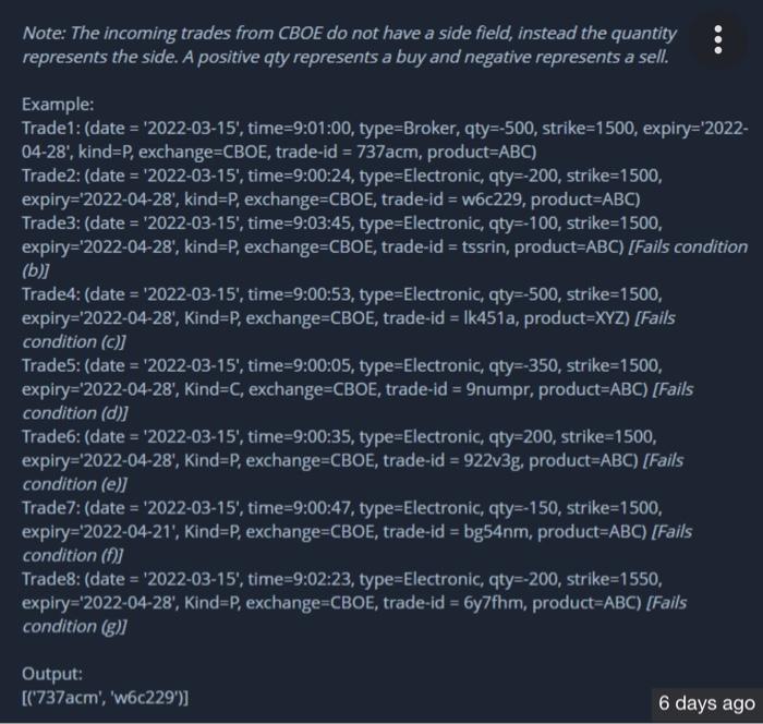 Solved 1. Front-Running Detector Front-running is defined as | Chegg.com