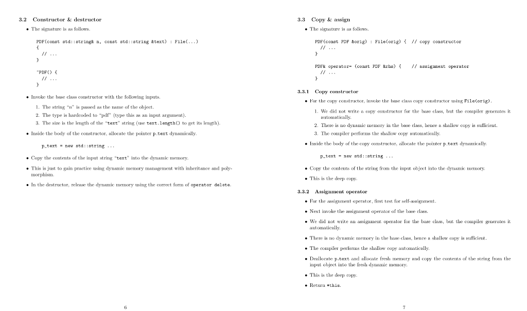 Solved 2 Base class File 3 Derived class PDF 3.1 Class | Chegg.com