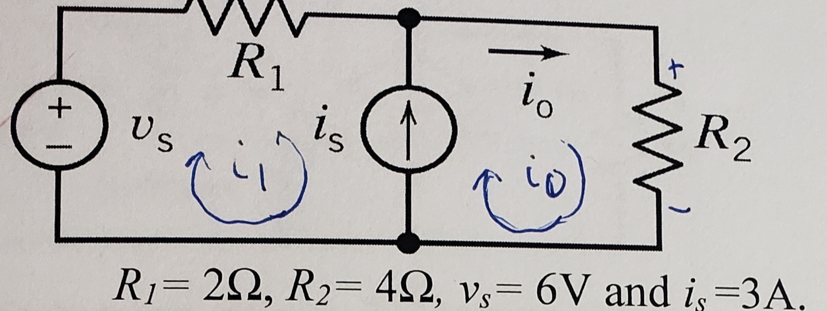 Solved Calculate the current i(o) using Super-Mesh | Chegg.com