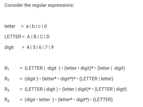 Solved Recall that, for a list of regular expressions, the | Chegg.com