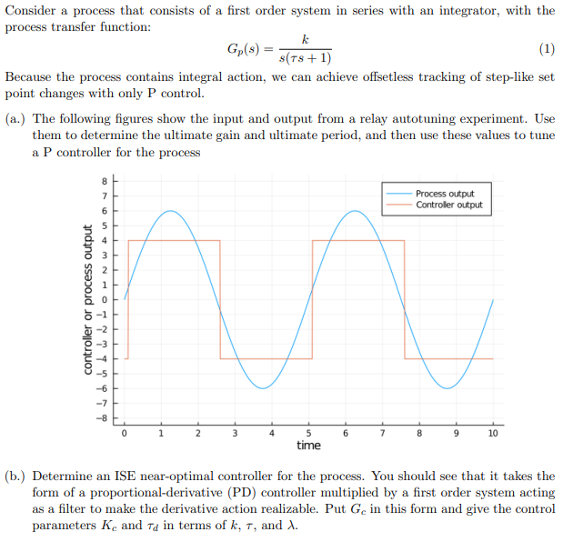 Consider a process that consists of a first order | Chegg.com