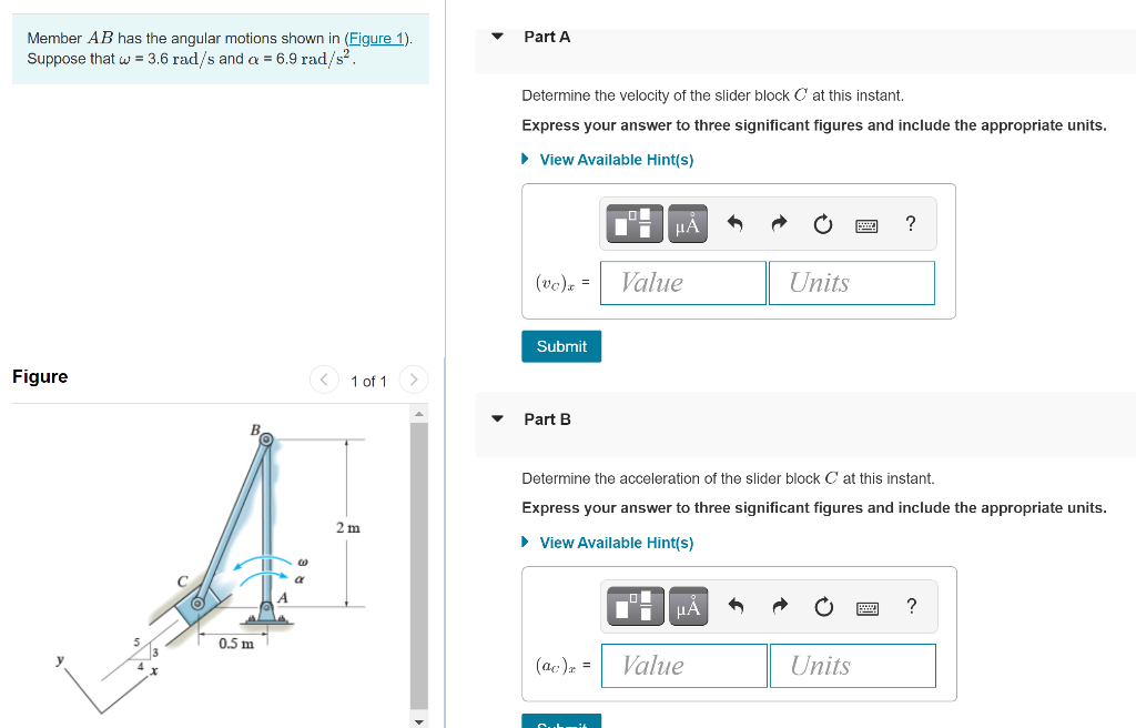 Solved Member ABC is controlled using a rack and pinion, | Chegg.com