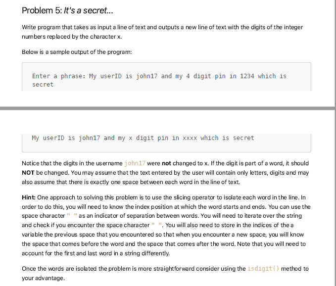 Solved REMINDER: Do not use any Python structures that we | Chegg.com