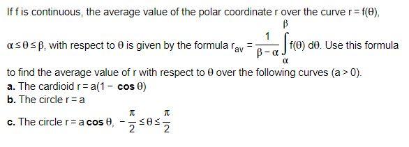 Solved If f is continuous, the average value of the polar | Chegg.com