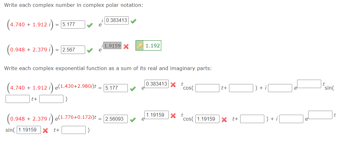 Solved Write each complex number in complex polar notation: | Chegg.com