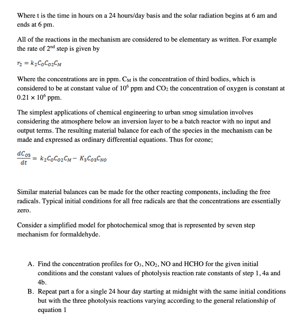 Multiple Reactions (use Polymath) A seven step | Chegg.com