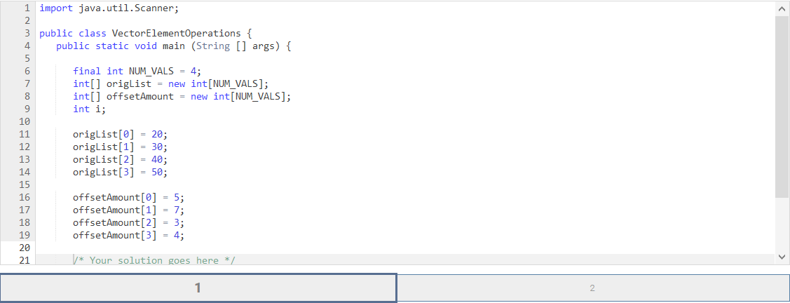 Solved Java Add each element in origList with the | Chegg.com