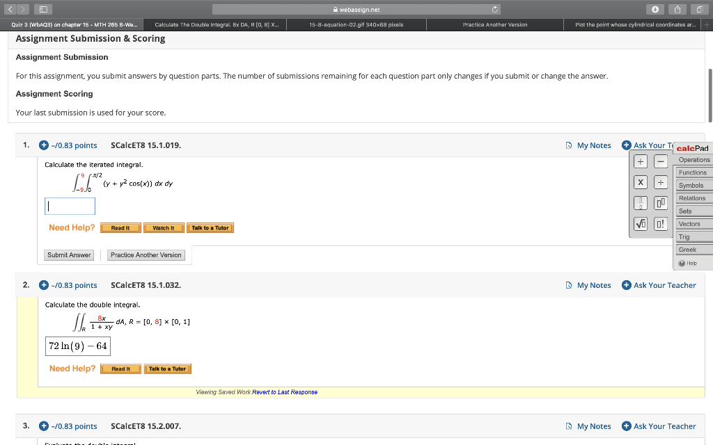 Solved A webassign.net [ 0 ] [ 15-8-equation-02.gif 340x68 | Chegg.com