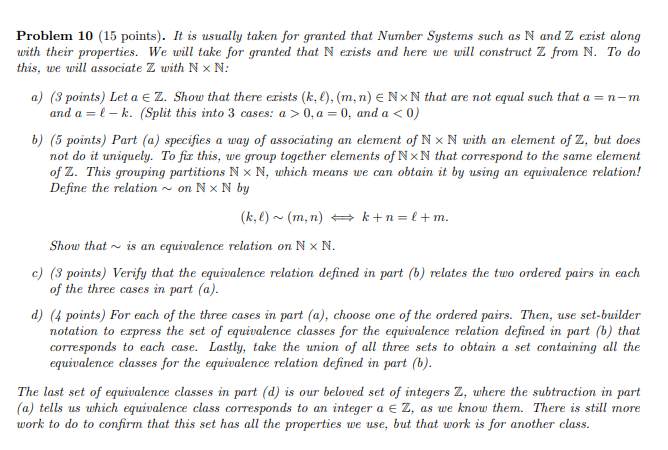 Solved Problem 10 (15 ﻿points). ﻿It is usually taken for | Chegg.com