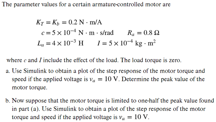 Solved The Parameter Values For A Certain 5830