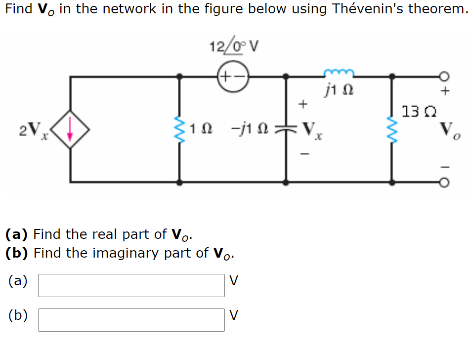 Solved Find V, in the network in the figure below using | Chegg.com