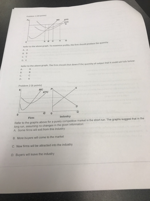 Solved Protdes (30 points Hefer to the above graph. To | Chegg.com