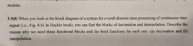 Solved module. 3.3(8) When you look at the block diagram of | Chegg.com