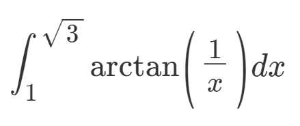 Solved IN 3 arctan 1 ) dx х | Chegg.com