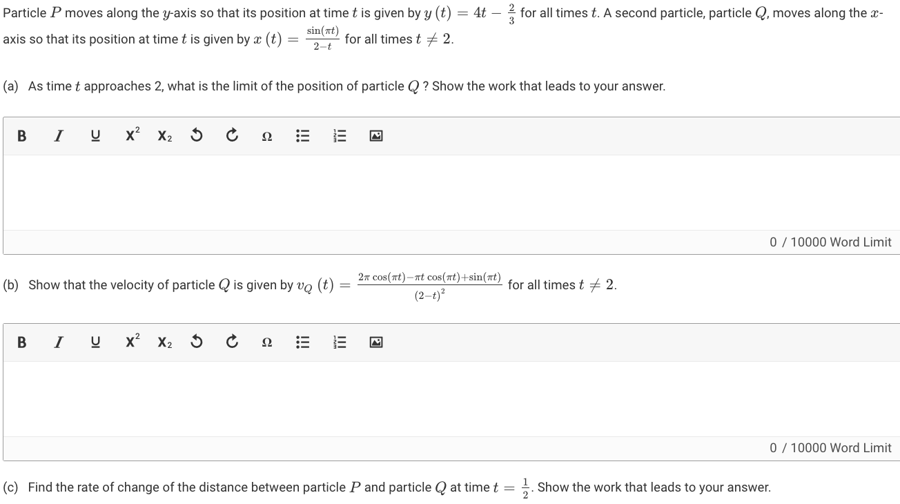 Solved Particle P moves along the y-axis so that its | Chegg.com
