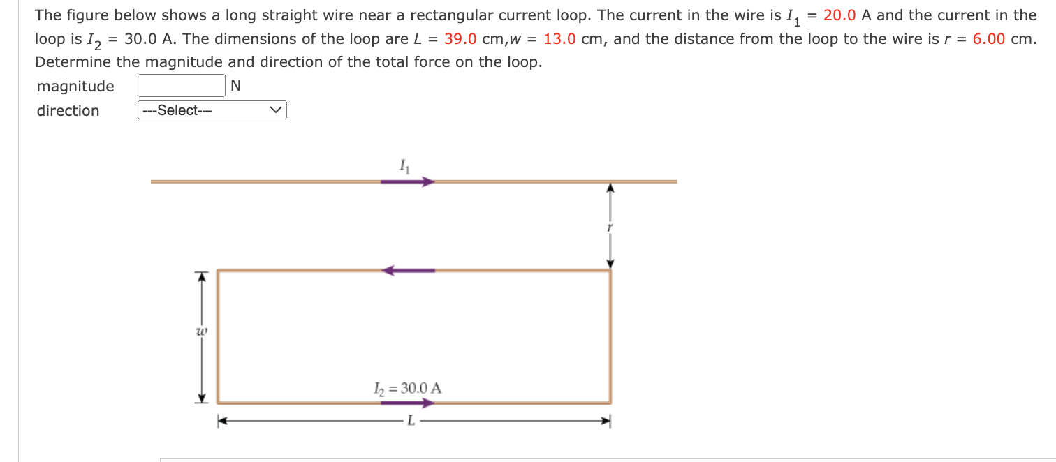 Solved The figure below shows a long straight wire near a | Chegg.com