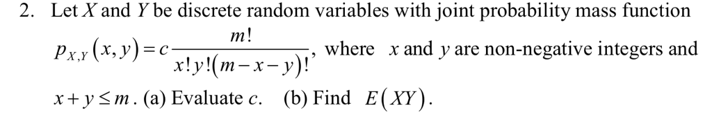Solved Let Xand Y be discrete random variables with joint | Chegg.com
