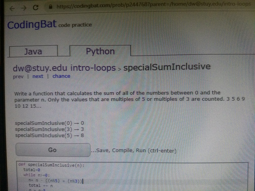 Solved С https//codingbatcom/prob/p2447687paren | Chegg.com