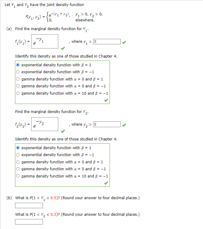 Solved Let Y₁ and Y₂ have the joint density function P(V₁, | Chegg.com