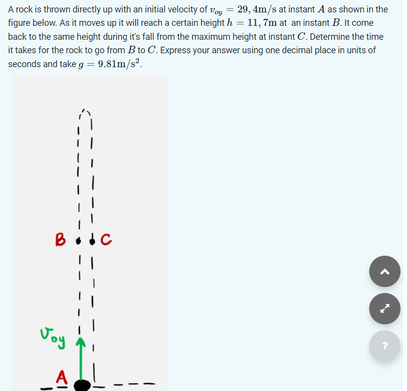 Solved A rock is thrown directly up with an initial velocity | Chegg.com