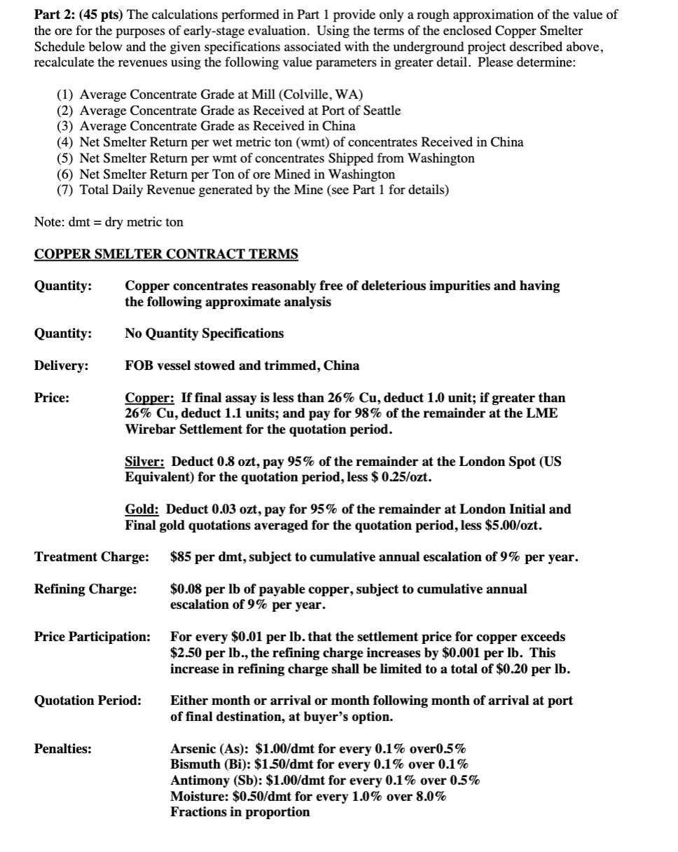 Solved Part 2: (45 pts) The calculations performed in Part 1 | Chegg.com