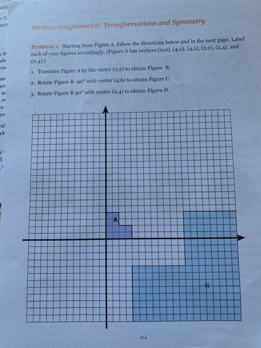 cryl Written Assignment 6: Transformations and | Chegg.com