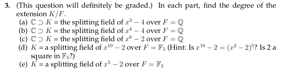Solved 3. (This question will definitely be graded.) In each | Chegg.com