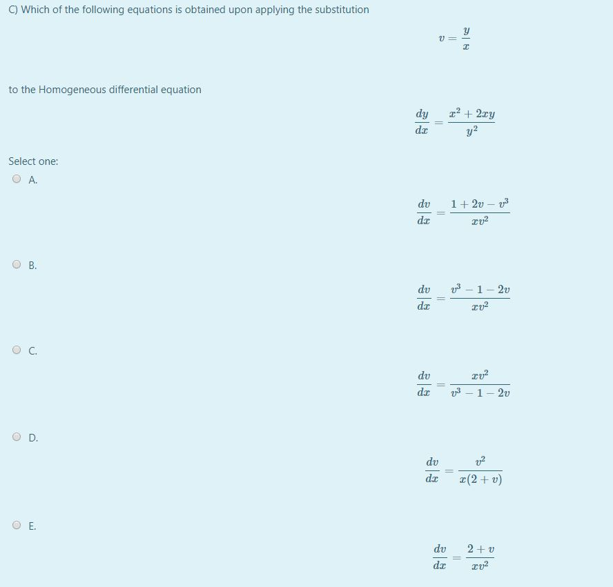 Solved 1) Answer these differential equations questions. | Chegg.com