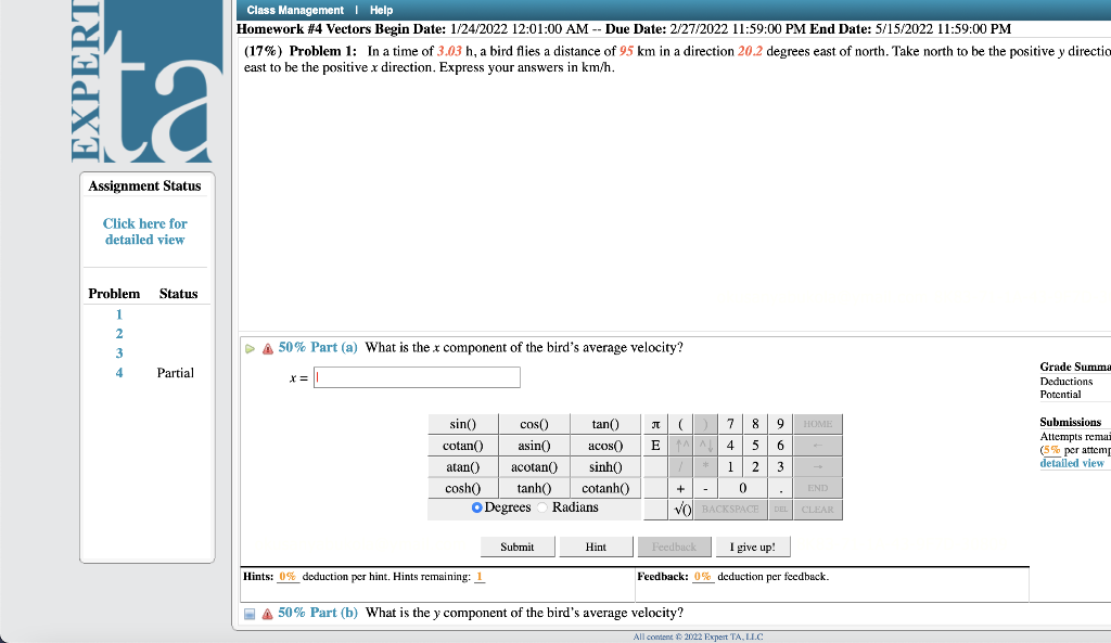 Solved Class Management | Help Homework #4 Vectors Begin | Chegg.com