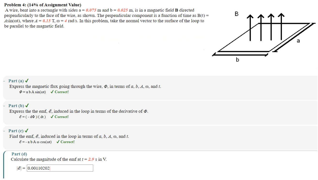Solved Problem 4: (14% ﻿of Assignment Value)A wire, bent | Chegg.com