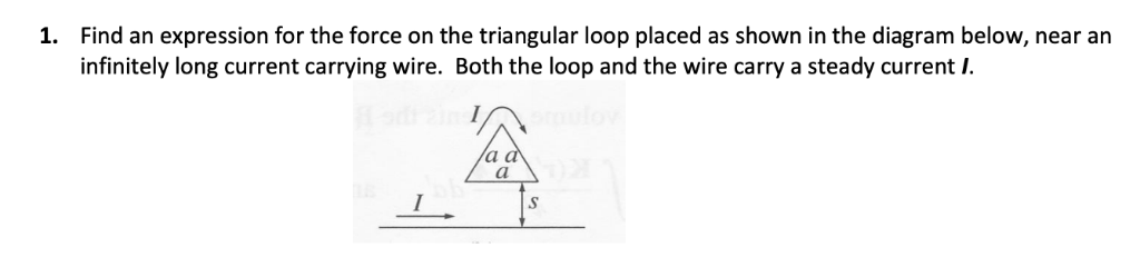 Solved Find an expression for the force on the triangular | Chegg.com