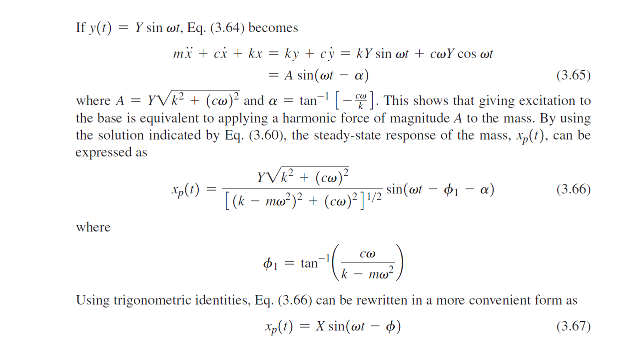 Solved The following is the damped system under the harmonic | Chegg.com