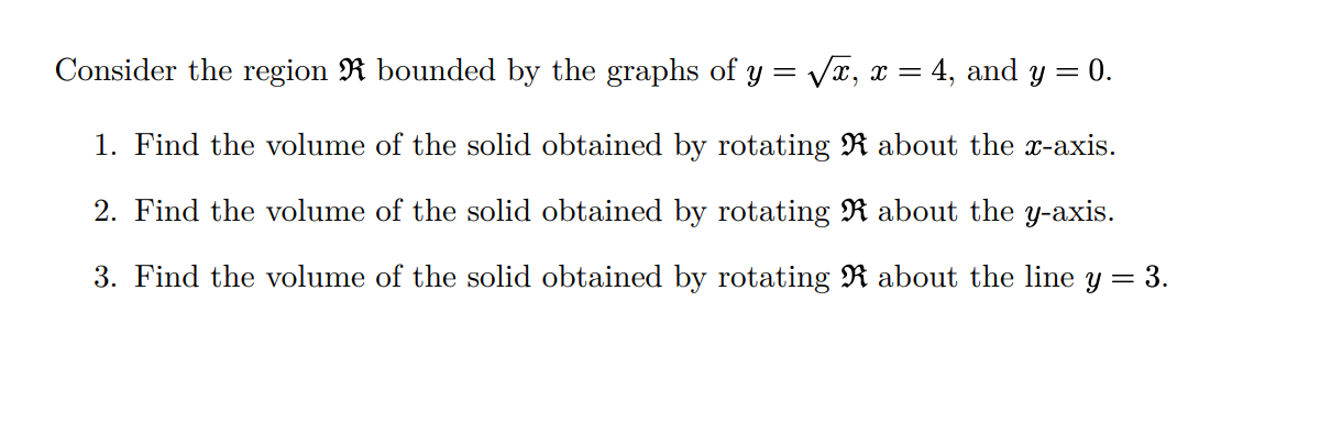 Solved Consider the region R bounded by the graphs of | Chegg.com
