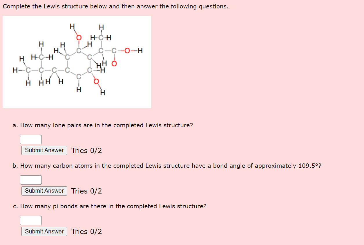 Solved Complete the Lewis structure below and then answer | Chegg.com