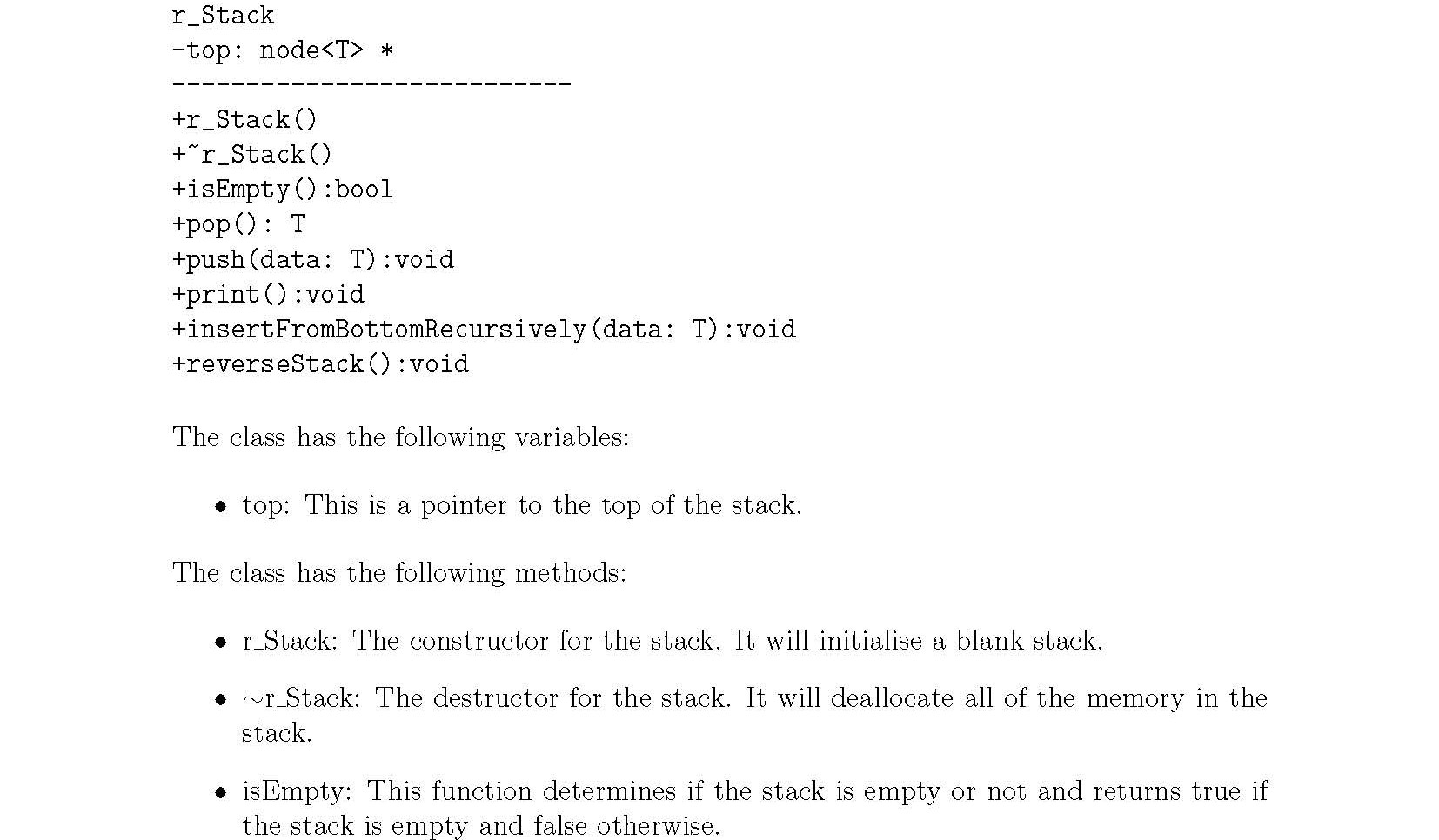 Using C++, create r_Stack.h and r_Stack.cpp according | Chegg.com