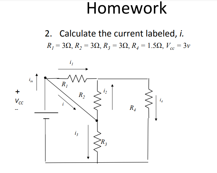 Solved 2 Calculate The Current Labeled I