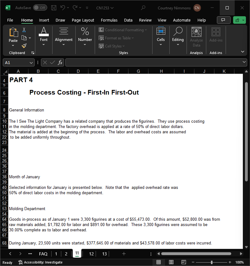 I See The Light Projected Balance Sheet As of | Chegg.com