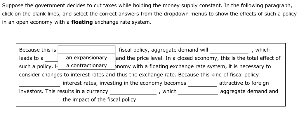 Solved Suppose the government decides to cut taxes while | Chegg.com