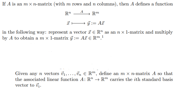 Solved If A is an m×n-matrix (with m rows and n columns), | Chegg.com