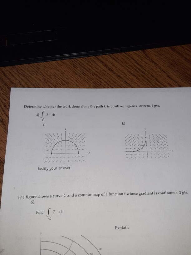 Solved Determine whether the work done along the path C is | Chegg.com